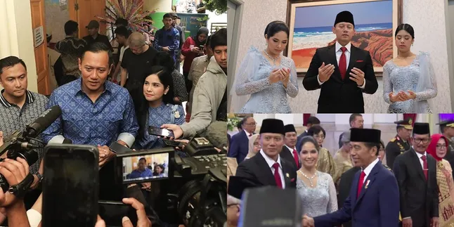 8 Portraits of Annisa Pohan and Her Daughter Attending AHY's ...