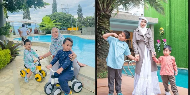 8 Portraits of April Jasmine, Ustaz Solmed's Wife, Taking Care of 3 ...