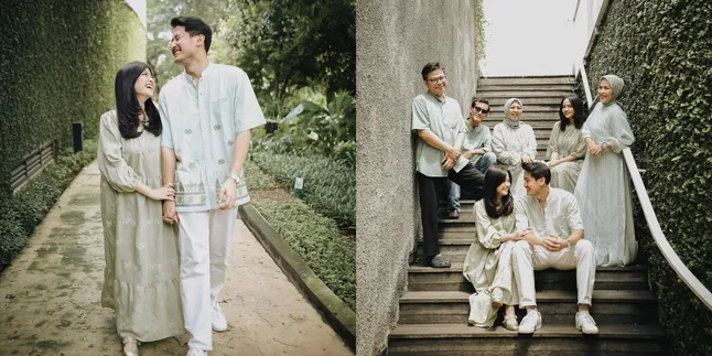 8 Potret Bahagia Hanggini and Luthfi Aulia Celebrating Idul Fitri with ...