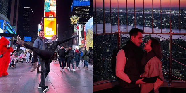 8 Portraits of Darius Sinathrya and Donna Agnesia Strolling in New York ...