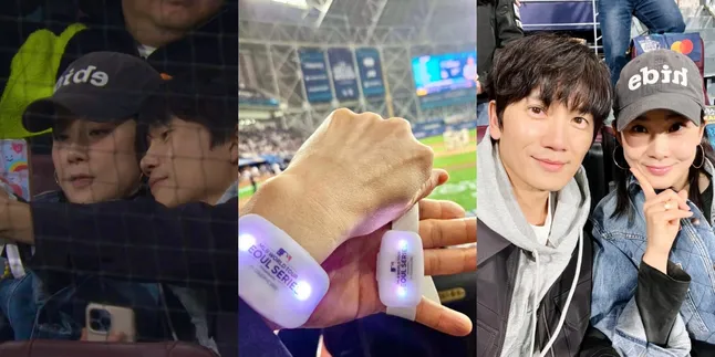 8 Pictures of Ji Sung and Lee Bo Young Watching MLB Seoul Series 2024 ...