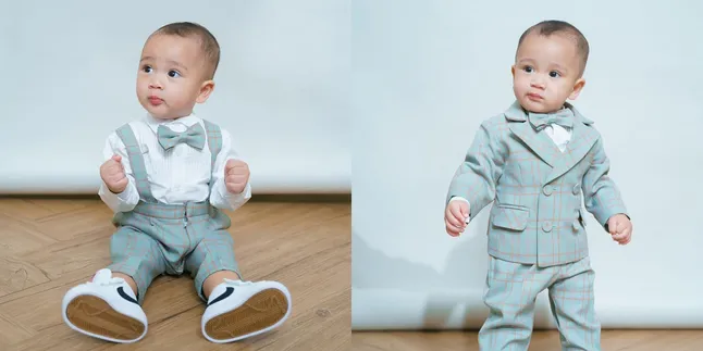 8 Portraits of Rayyanza Wearing a Suit and Butterfly Bowtie, His Style ...