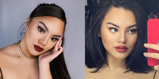 8 Portraits of Shafa Harris with Bold Makeup, Red Lips Always Stand Out ...