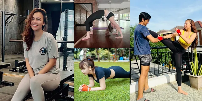 8 Sporty Photos of Queen Rizky Nabila During Gym and Yoga Training, Hot ...