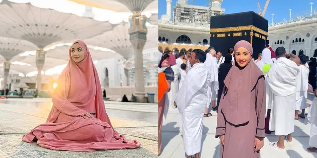 8 Portraits of Tsania Marwa's Umrah, Her Beauty Resembles an Arab ...