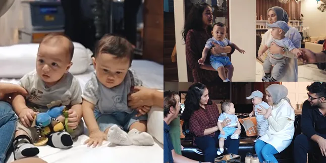 9 Potret Playdate Baby Air Rumi and Baby Saka, Handsome Babies ...