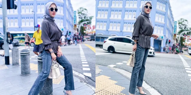 Beautiful Photos of Syahrini Posing Playfully on the Streets of ...