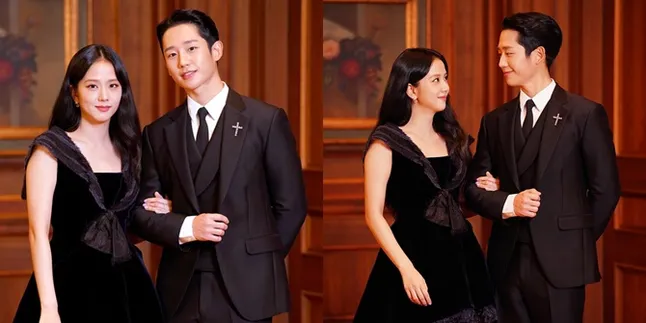 Photo of Jisoo BLACKPINK and Jung Hae In at the 'SNOWDROP' Press ...