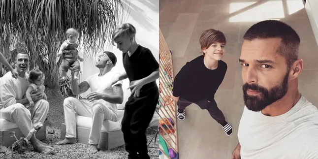 Photo of Ricky Martin and Husband with Their Four Children Born Through ...