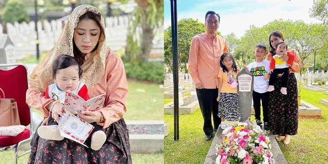 Portrait of Aliya Rajasa Bringing Baby Alisha to Ani Yudhoyono's Grave ...