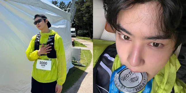 Portrait of Cha Eun Woo Participating in a 11 Km Running Competition ...
