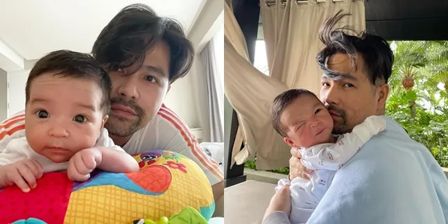 Portrait of Erick Iskandar Taking Care of Baby Aizen, Hot Papa Who is ...