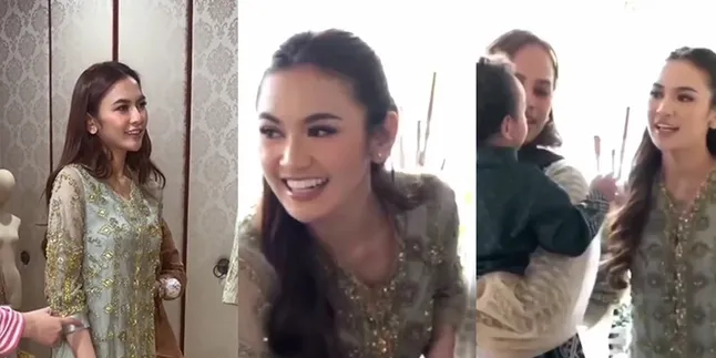 Potret Mahalini at the Pre-Wedding Religious Event with Rizky Febian ...