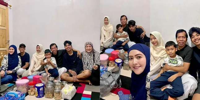 Portrait of Meggy Wulandari and Husband Celebrating Eid with Kiwil in ...