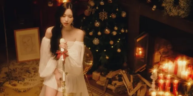 Portrait of Mina TWICE in Sia's 'Snowman' Cover Project, Showcasing a ...