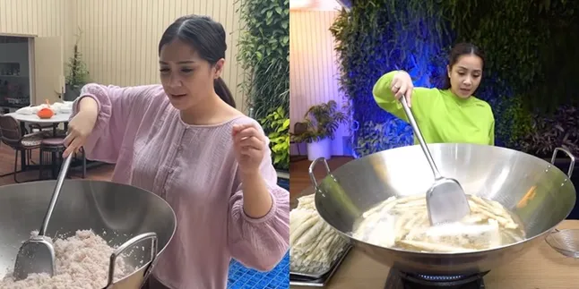 Portrait of Nagita Slavina Cooking a Lot While Pregnant, Still ...