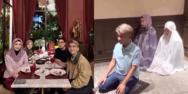 Portrait of Ruben Onsu as Imam for Desy Ratnasari and Her Daughter, Breaking the Fast Together ...