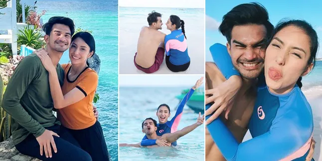 Portrait of Tyas Mirasih and Tengku Tezi on Vacation Together in Sulawesi, Showing Affection and ...