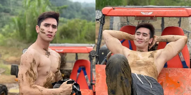 Portrait of Verrell Bramasta Covered in Mud During Off Road, Showing ...