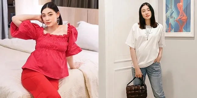 A Series of Pictures of Patricia Devina's Maternity Style Showing a Visible Baby Bump, Beautiful ...