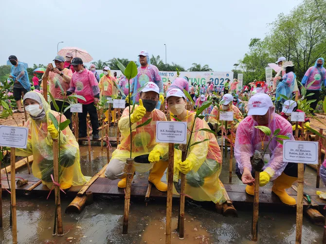 Cegah Abrasi dan Banjir, AEON Enviromental Foundation Tanam 3.000 Pohon ...