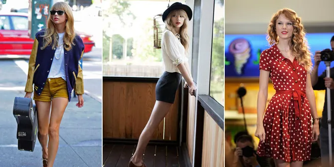 8 Gaya Taylor Swift, Bangkitkan Mode Era 80an - KapanLagi.com