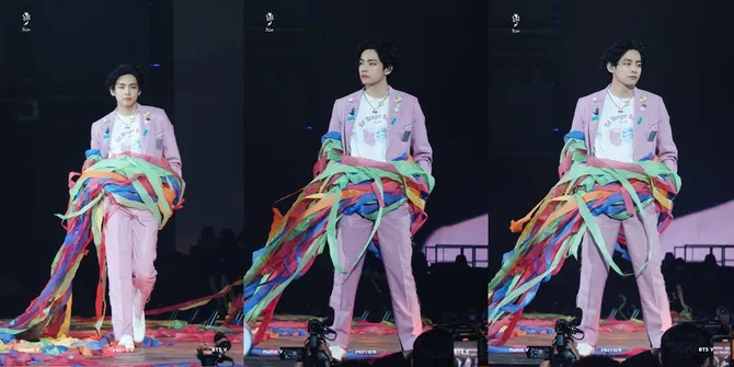 Potret V BTS yang Mendadak Jadi Model Victoria Secret saat Konser ...